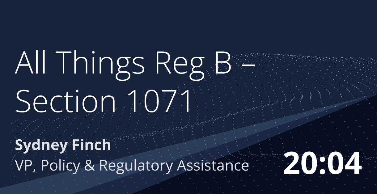 June 2023 Lunch and Learn: All Things Reg B – Section 1071 - BAFS