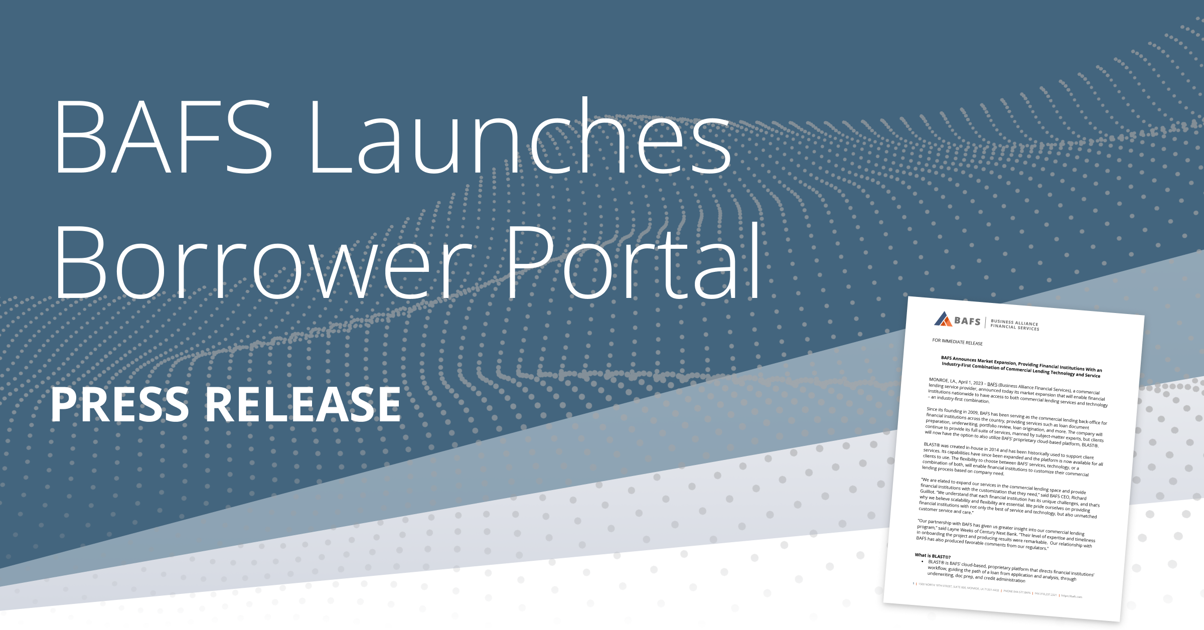 BAFS Announces the Launch of its Borrower Portal - BAFS
